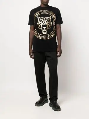 PLEIN SPORT Tiger Logo-print T-shirt