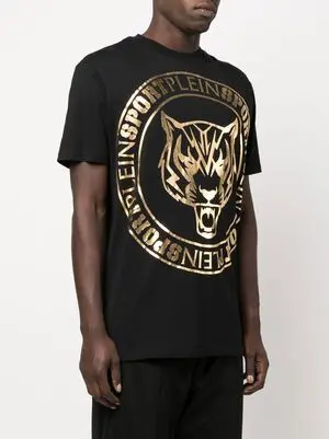 PLEIN SPORT Tiger Logo-print T-shirt