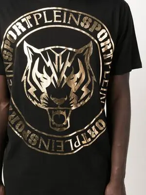 PLEIN SPORT Tiger Logo-print T-shirt