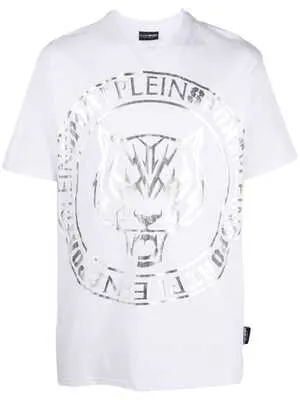 PLEIN SPORT Tiger-head Logo-print T-shirt - White