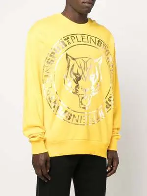 PLEIN SPORT Tiger-head Logo-print Sweatshirt