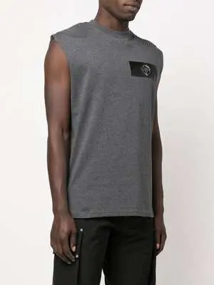 PLEIN SPORT Tiger-head Motif T-shirt - Grey