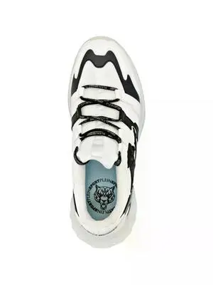 PLEIN SPORT Runner Tiger Lace-up Sneakers - White