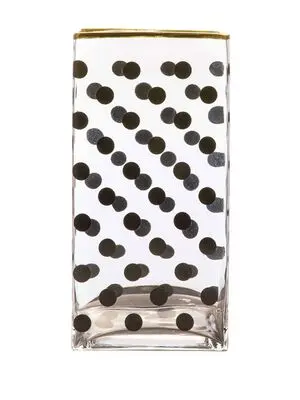 SELETTI Polka-dot Pattern Lips-print Vase - White