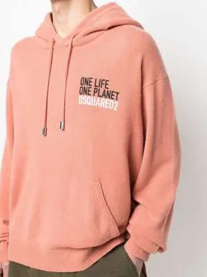 Dsquared2 Logo-embroidered Cashmere Hoodie