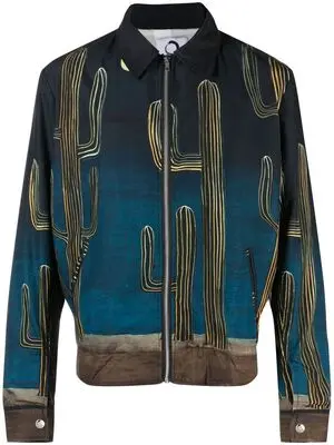 ENDLESS JOY Graphic-print Zip-up Jacket