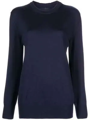 JIL SANDER Crew-neck Merino Wool Sweater - Blue