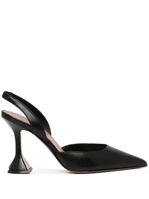 Amina Muaddi Holli 95mm Slingback Pumps - Black