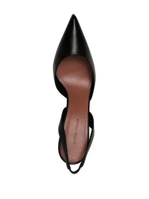 Amina Muaddi Holli 95mm Slingback Pumps - Black