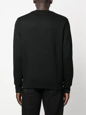 Fred Perry Logo-embroidered Crew-neck Sweatshirt - Black
