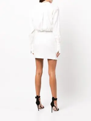 Gauge81 Gathered V-neck Mini Dresss