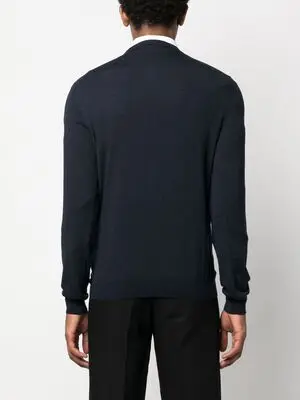 ZANONE Crew-neck Wool-blend Sweater - Blue