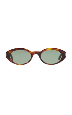 Saint Laurent Round-frame Acetate Sunglasses - Brown