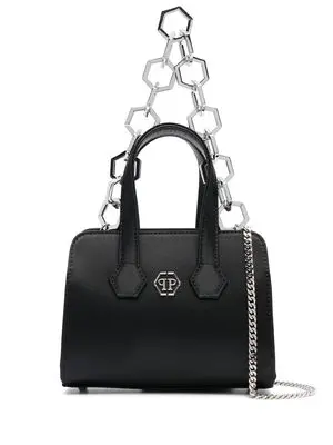 Philipp Plein Logo-plaque Satin-finish Tote Bag