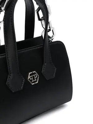 Philipp Plein Logo-plaque Satin-finish Tote Bag