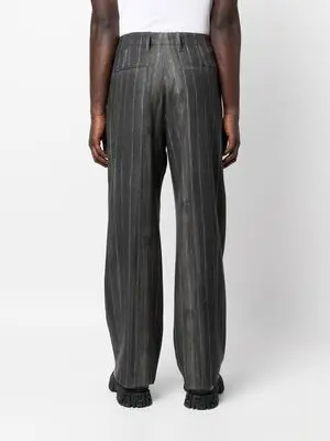 Versace Striped Tailored Trousers - Grey