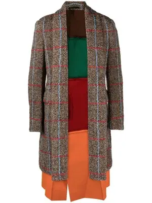 Comme Des Garçons Herringbone Tweed Reversible Overcoat