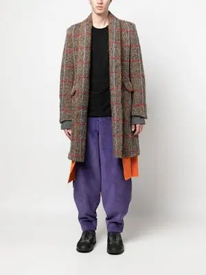 Comme Des Garçons Herringbone Tweed Reversible Overcoat