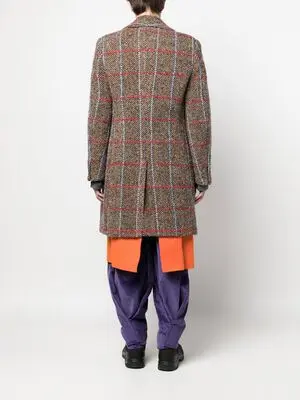 Comme Des Garçons Herringbone Tweed Reversible Overcoat