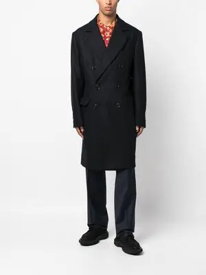 VIVIENNE WESTWOOD Double-breasted Wool Coat - Blue