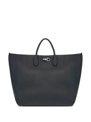 FERRAGAMO Gancini Studio Tote Bag - Black