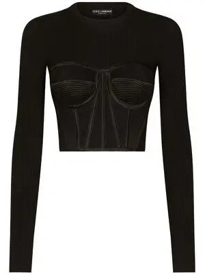 Dolce & Gabbana Fine-rib Bustier Jumper