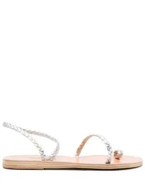 ANCIENT GREEK SANDALS Braided Sandals - Silver