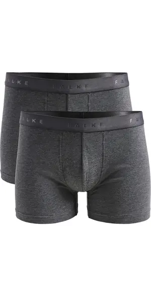 Falke Cotton Boxer Briefs 2 Pack - Dark Grey