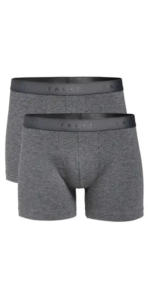 Falke Cotton Boxer Briefs 2 Pack Grey