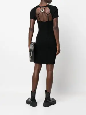 Philipp Plein Logo-plaque Ribbed T-shirt Dress