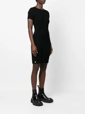 Philipp Plein Logo-plaque Ribbed T-shirt Dress