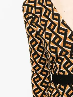 Diane Von Furstenberg Zig-zag Print Wrap Dress