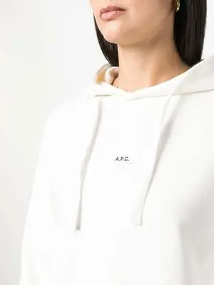 A.p.c. Christaina Logo-print Hoodie - White