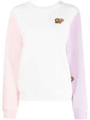 A BATHING APE Logo-embroidered Sweatshirt - White