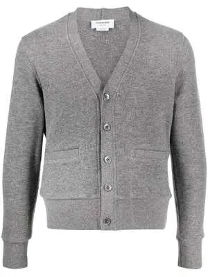 Thom Browne Waffle-knit Cashmere Cardigan