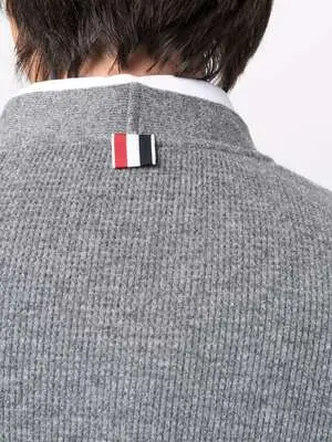 Thom Browne Waffle-knit Cashmere Cardigan