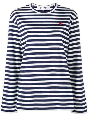 Play Comme Des Garcon Striped Longsleeve T-shirt