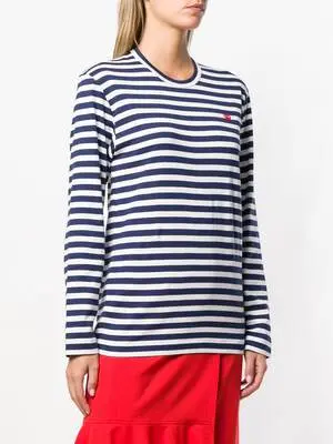 Play Comme Des Garcon Striped Longsleeve T-shirt