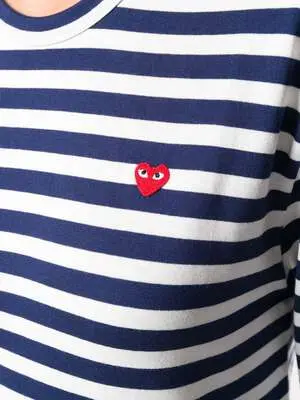 Play Comme Des Garcon Striped Longsleeve T-shirt