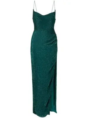 Retrofete Katya Sequin-embellished Gown - Green
