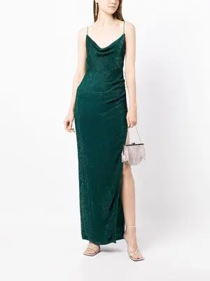Retrofete Katya Sequin-embellished Gown - Green