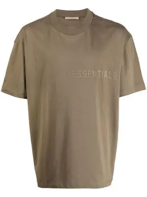 Fear Of God Logo-appliqué Crew-neck T-shirt Green