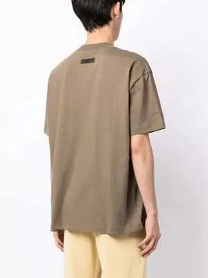 Fear Of God Logo-appliqué Crew-neck T-shirt - Green