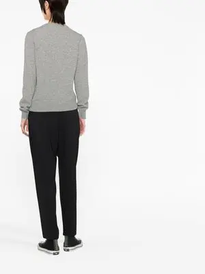 Play Comme Des Garcon Logo Cardigan - Grey