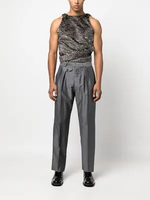 MAISON MARGIELA Belted Tapered Trousers