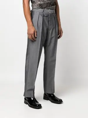 MAISON MARGIELA Belted Tapered Trousers