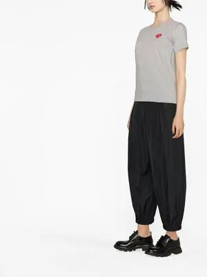 Play Comme Des Garcon Logo-print Cotton T-shirt - Grey