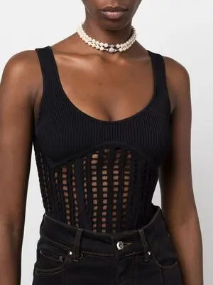 VIVIENNE WESTWOOD Orb Plaque Two-row Pearl Necklace
