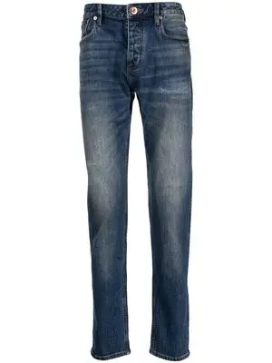 Emporio Armani Mid-rise Straight-leg Jeans - Blue