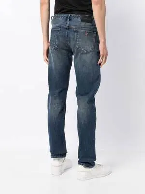 Emporio Armani Mid-rise Straight-leg Jeans - Blue